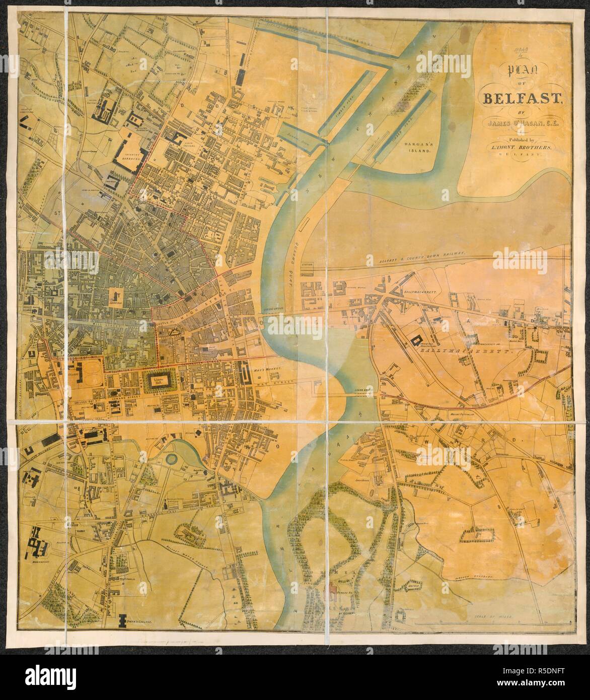 Belfast. Plan of Belfast. By J. O'Hagan. Belfast, [1855?]. A plan of ...