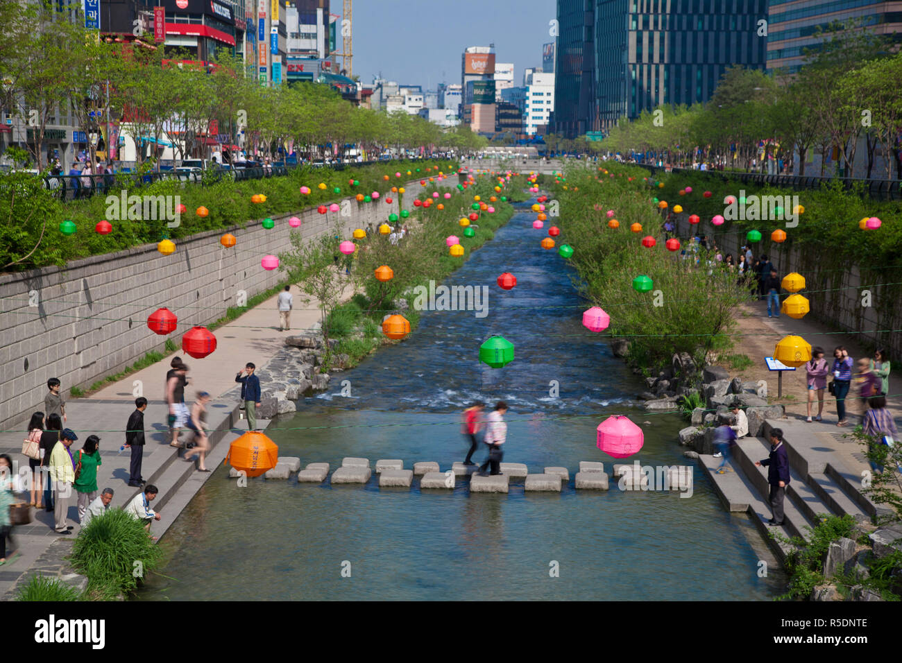 Korea, Seoul, Cheonggyecheon Stream Stock Photo - Alamy