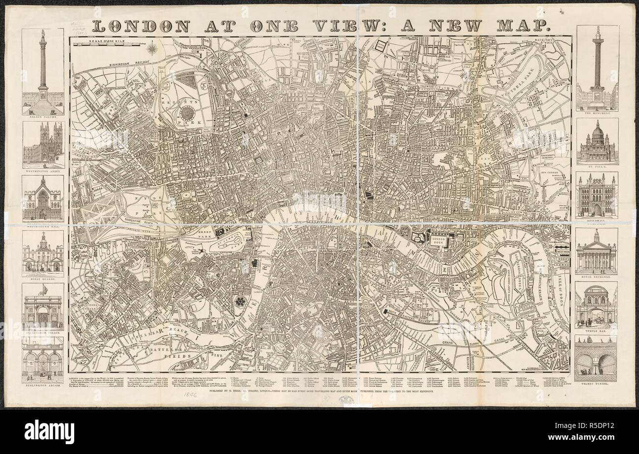 London at one view; a new map. London at one View. [A Plan, with side ...