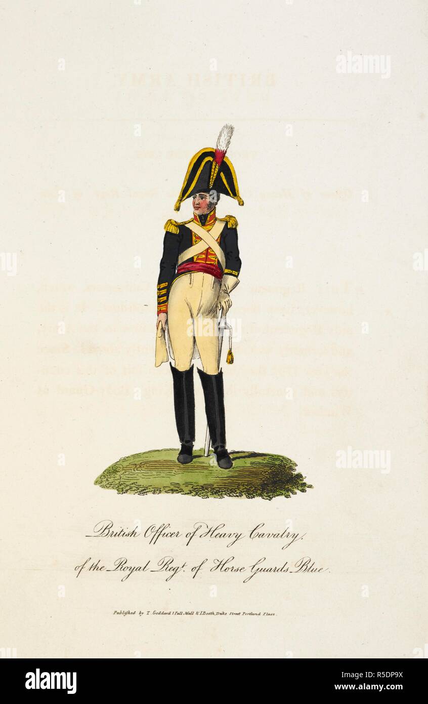 British officer of heavy cavalry, of the Royal Regiment of Horse Guards ...
