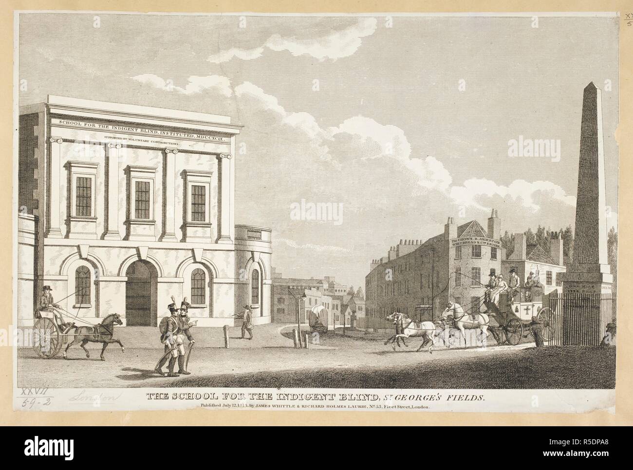A view of the School for the Indigent Blind, St. George's Fields. View ...