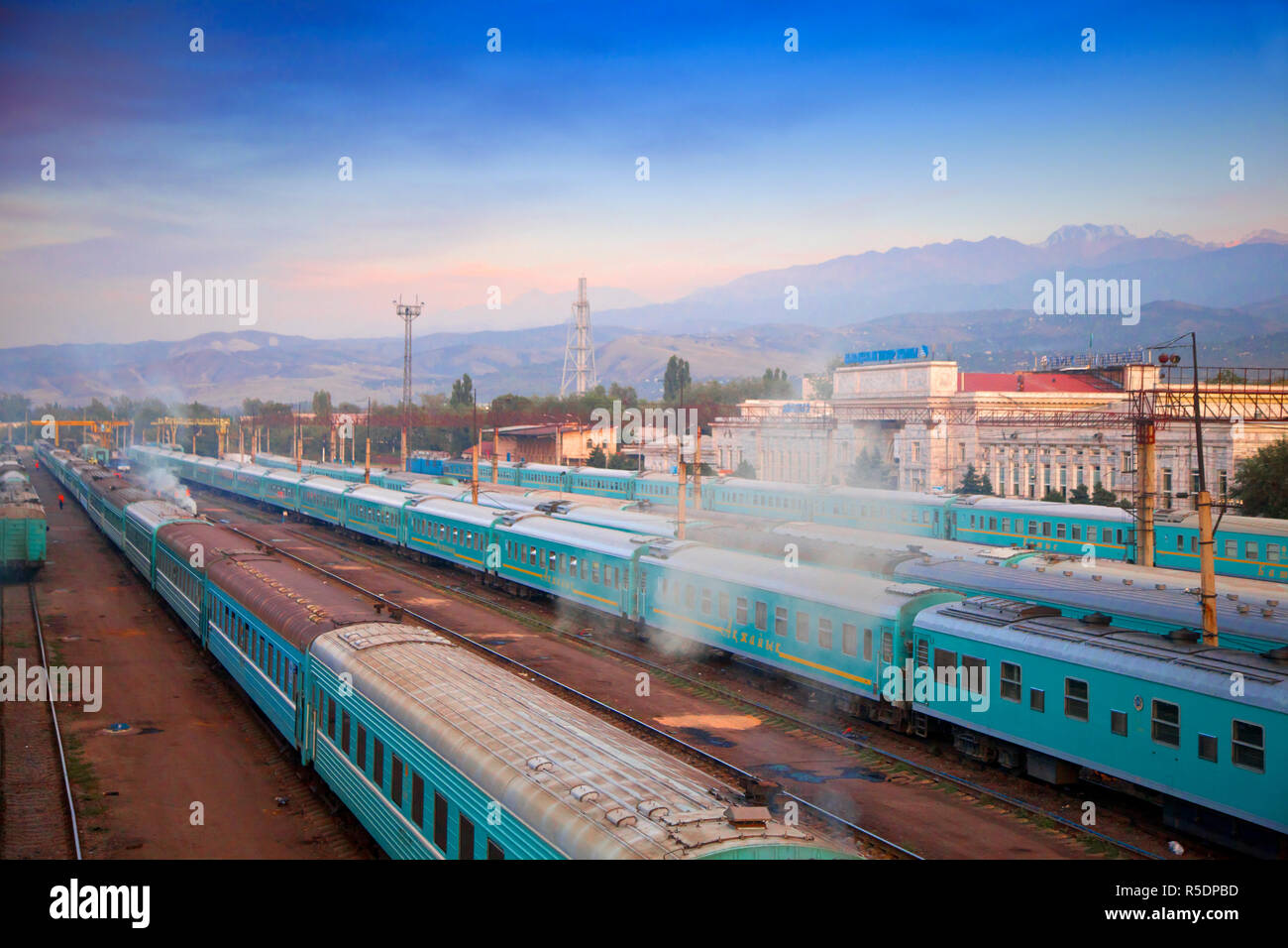 Kazakhstan, Almaty, Almaty Train Station Stock Photo - Alamy