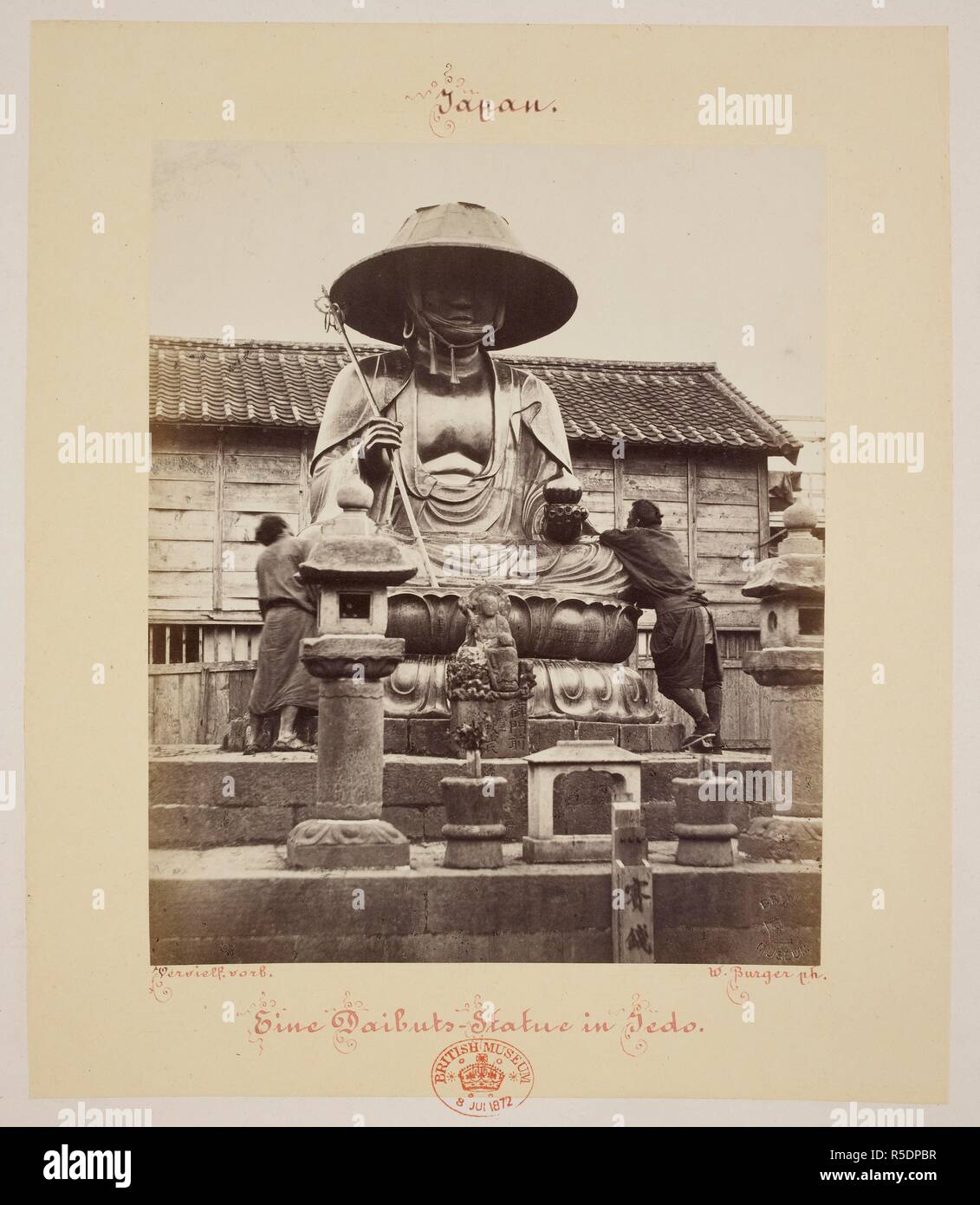 A Daibutsu or 'giant Buddha' in Yedo (Edo.). [A Series of 56 Views of ...