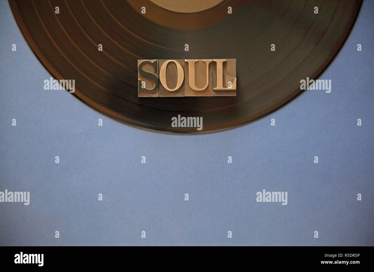 Vinyl record with soul word Stock Photo - Alamy
