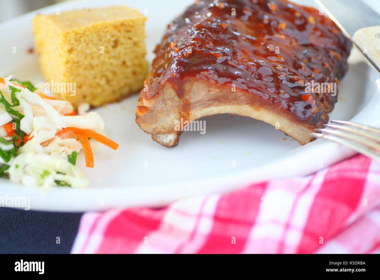 Baby back ribs with sticky glaze Stock Photo - Alamy