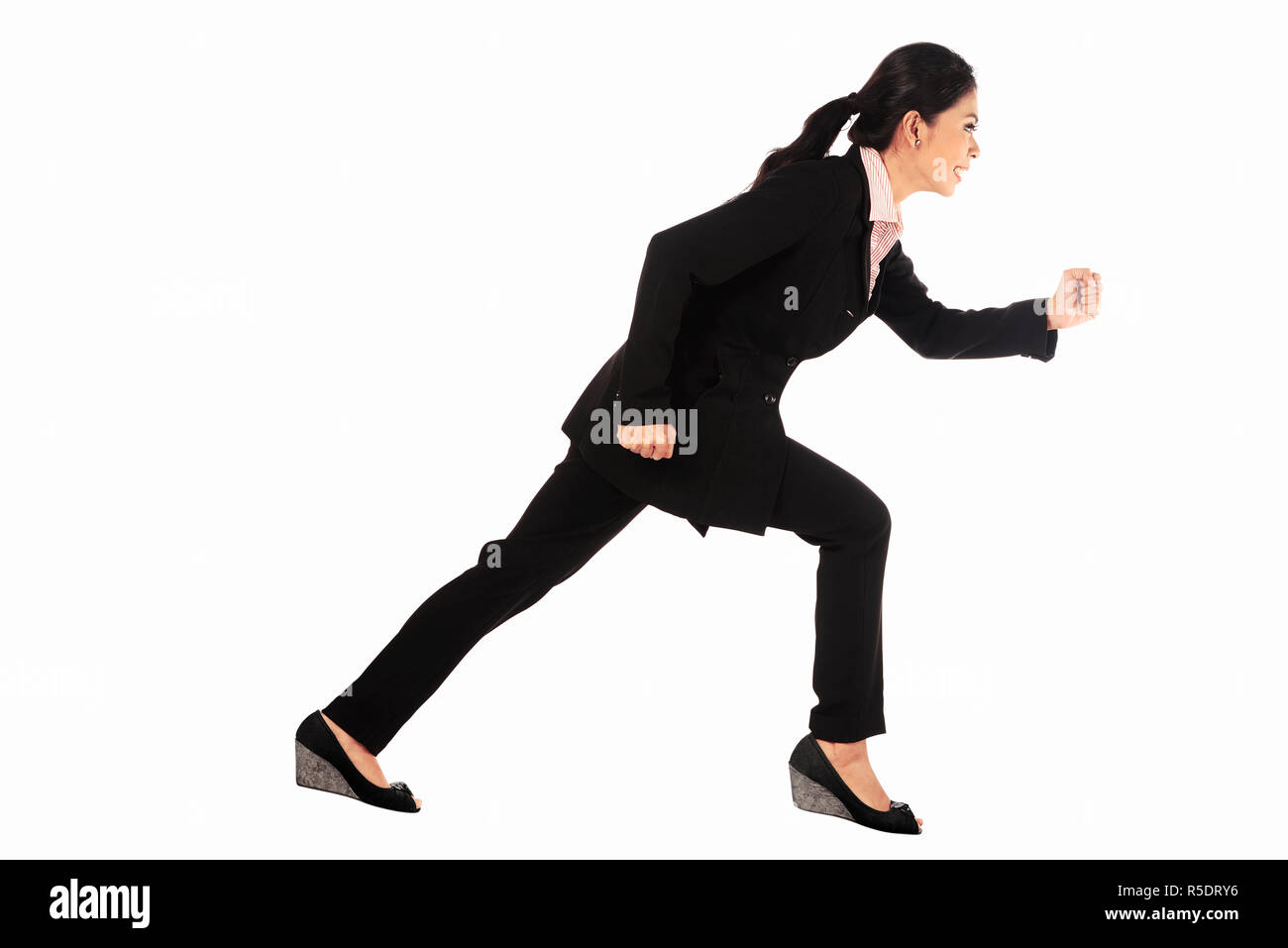 Asian business woman running Stock Photo - Alamy