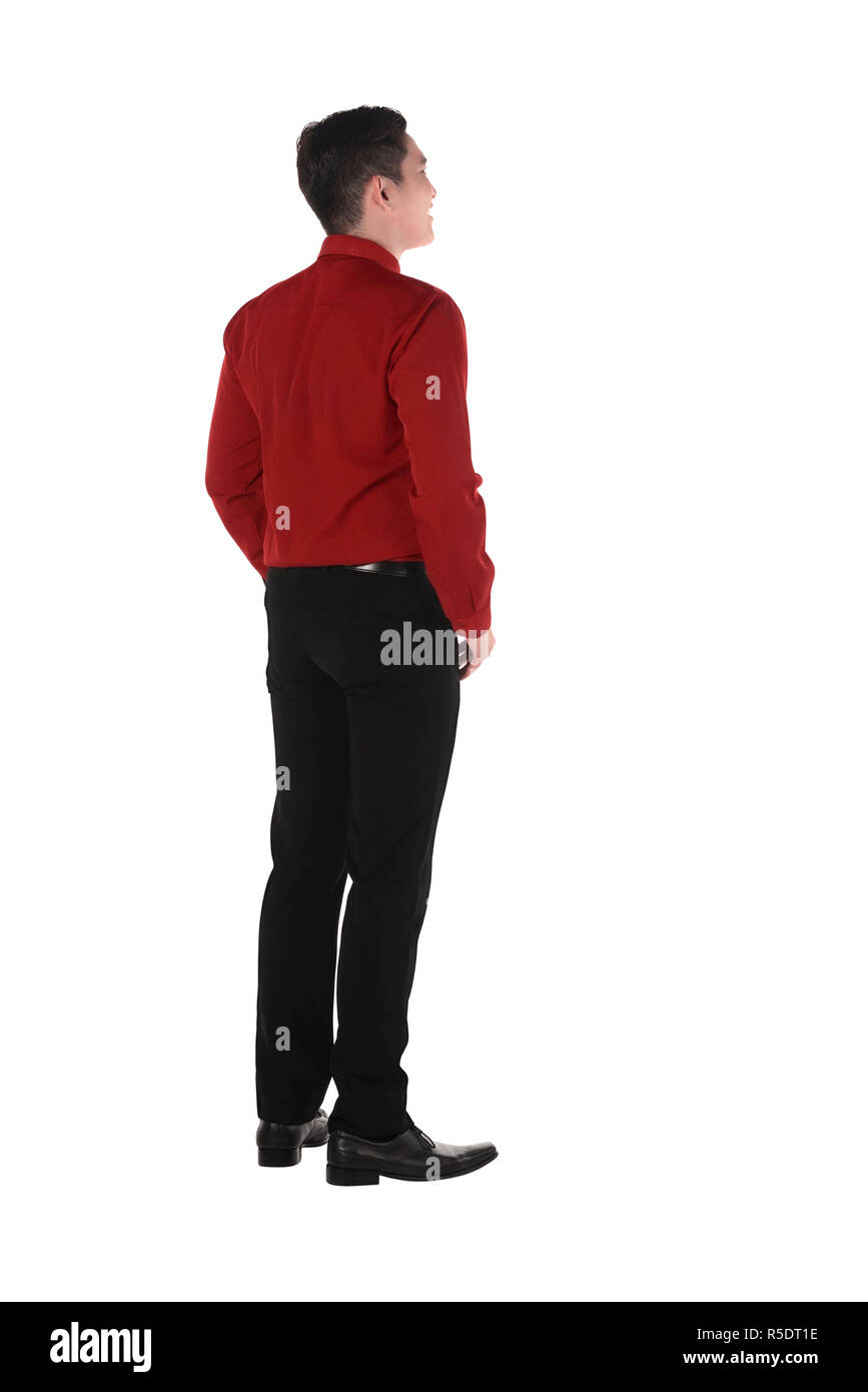 Back view of confident asian business man Stock Photo - Alamy