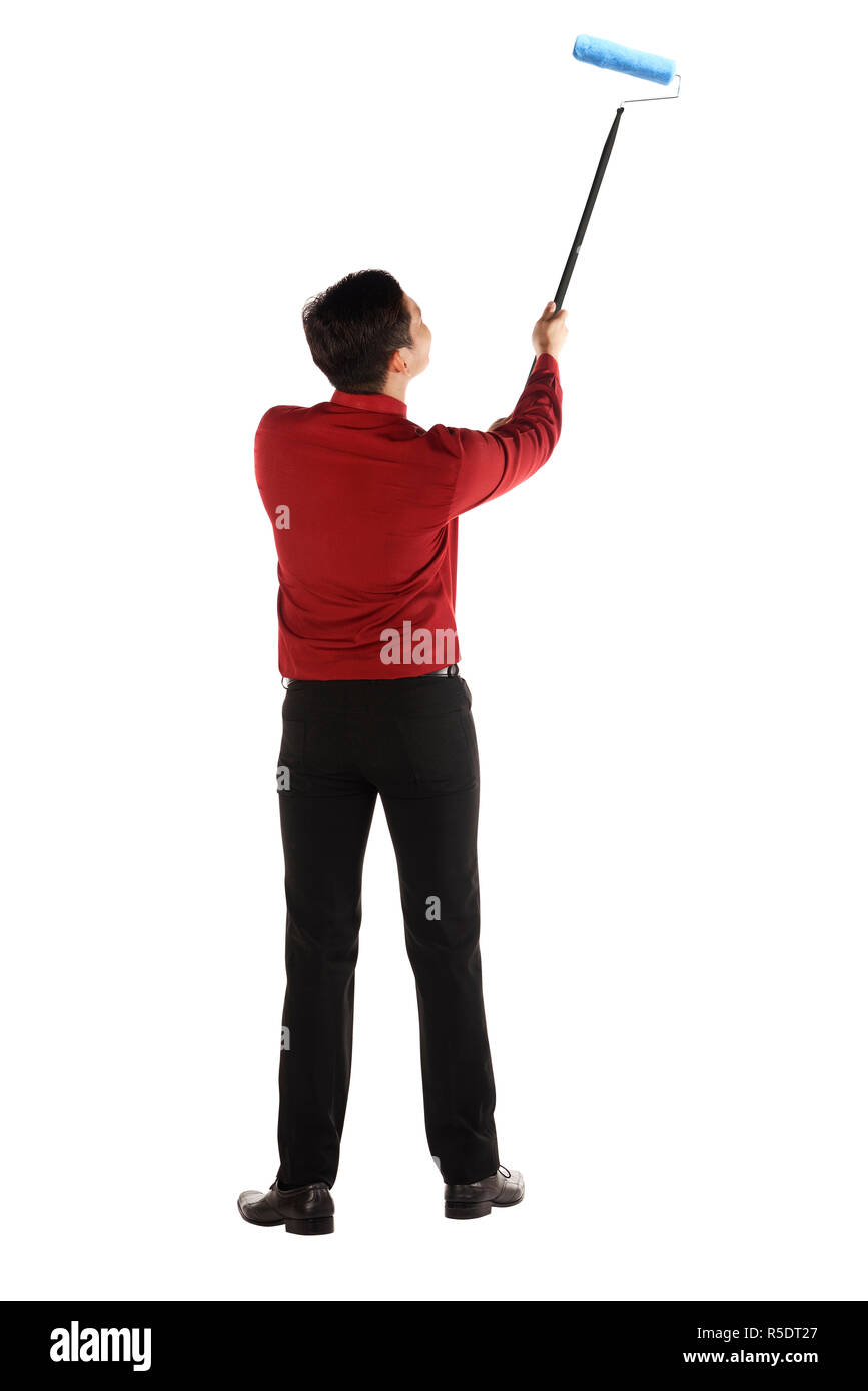 Man painting full body back hi-res stock photography and images - Alamy