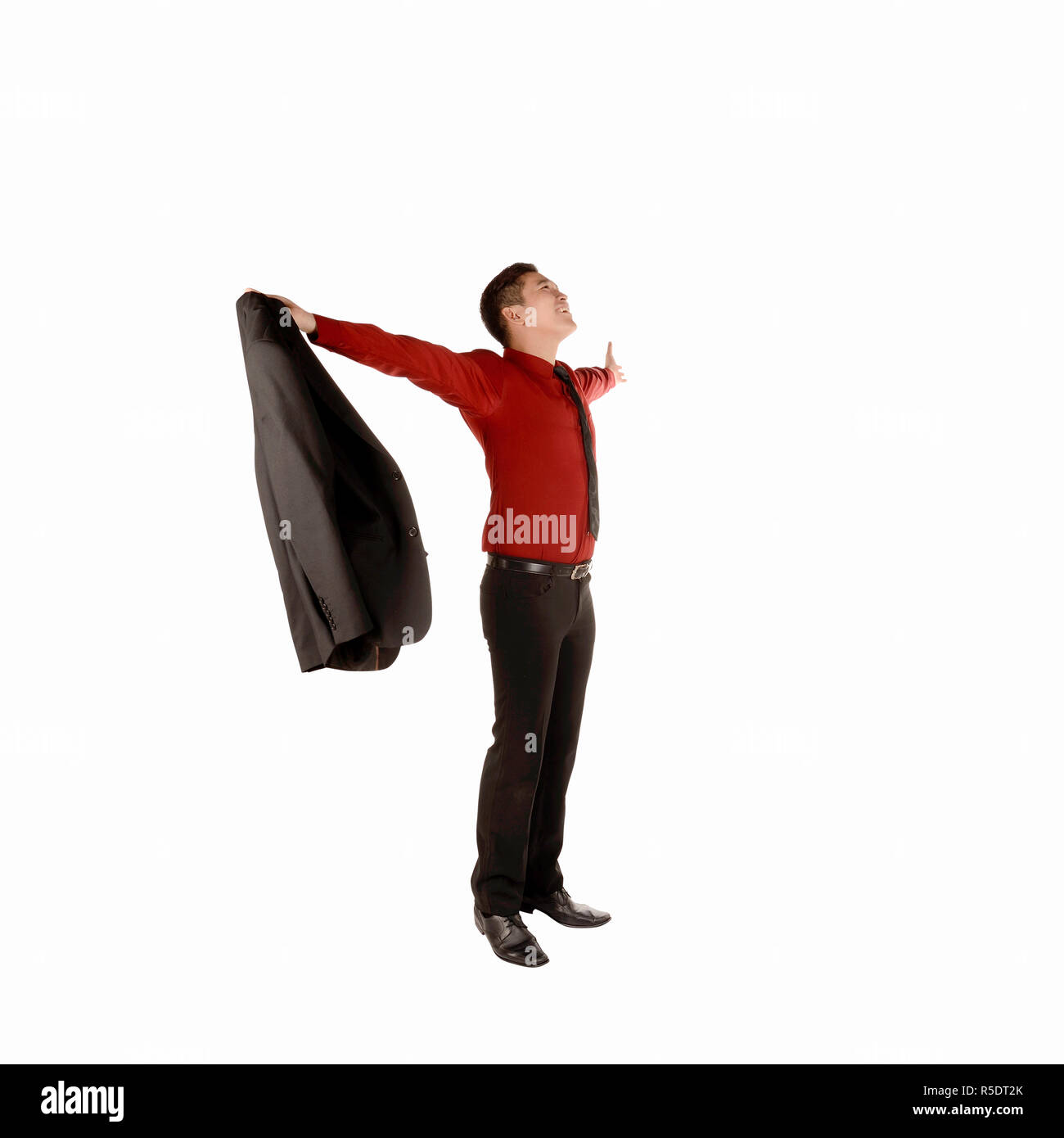 Business man open his suit Stock Photo - Alamy