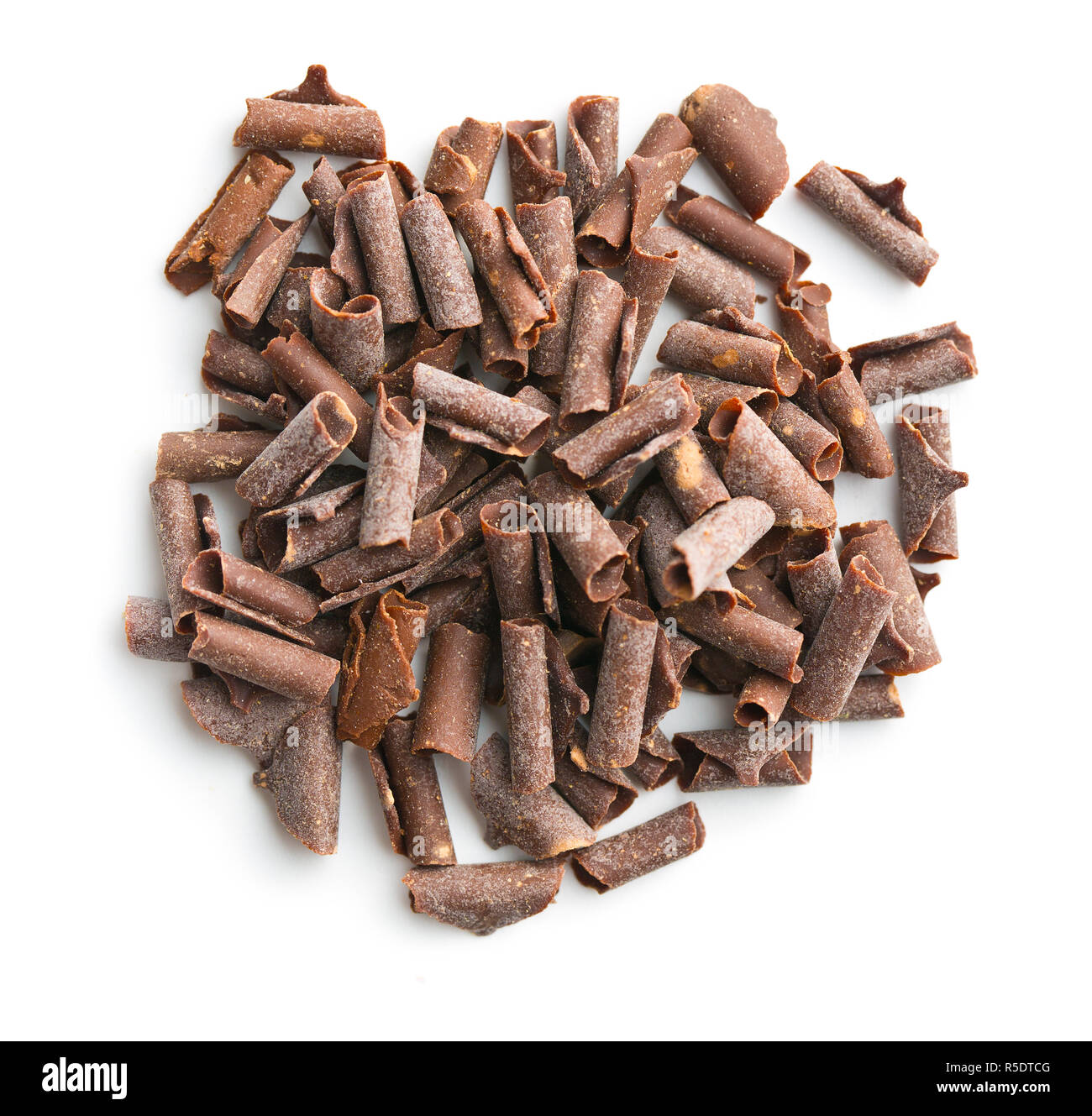 Chocolate curls cut out hi-res stock photography and images - Alamy