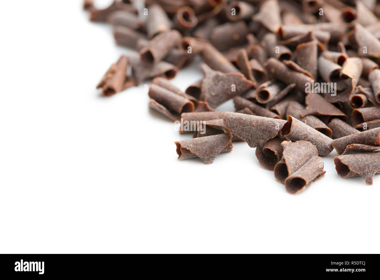 Chocolate curls cutout hi-res stock photography and images - Alamy
