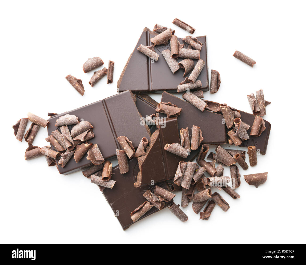 Tasty chocolate curls Stock Photo - Alamy