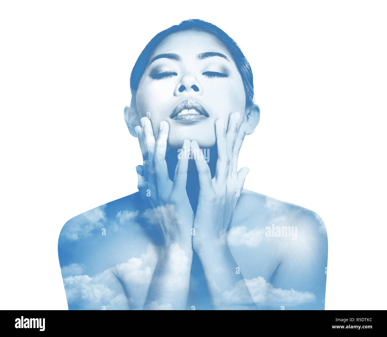 Double exposure effect beautiful woman hi-res stock photography and ...