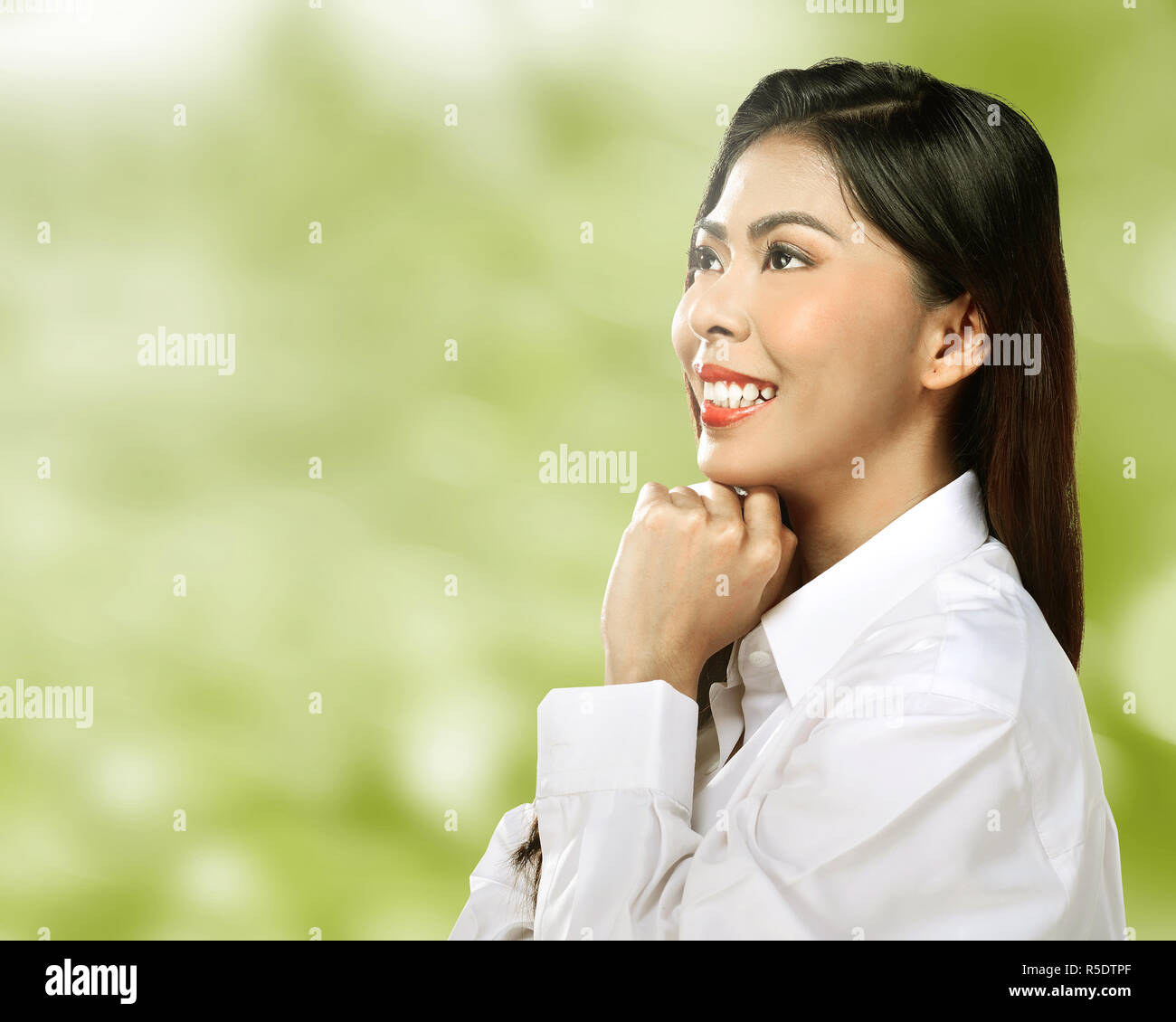 Beautiful asian woman smile Stock Photo - Alamy