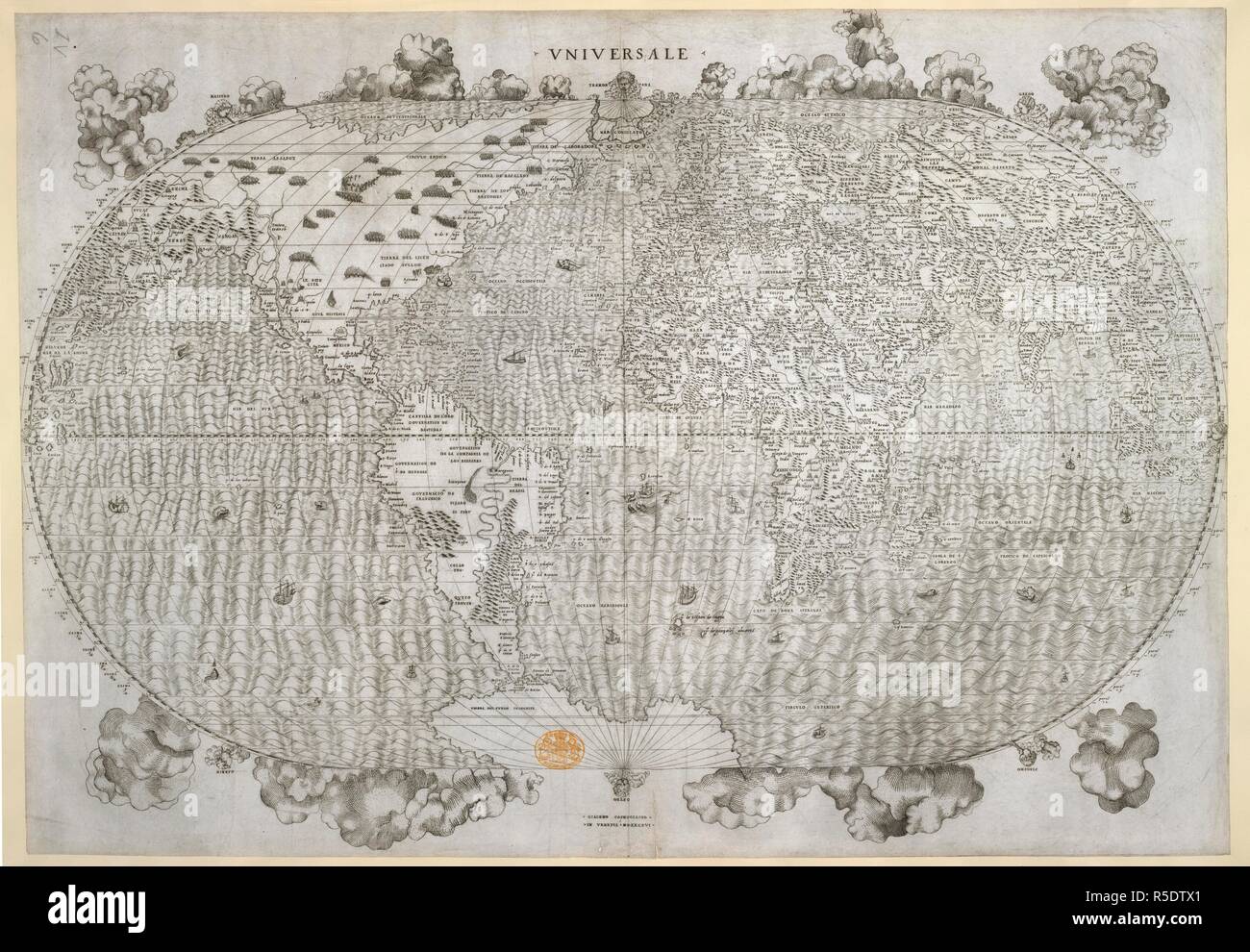 World map. Universale. [By] Giacomo [Gastaldo] Cosmographo. [. Venetia ...