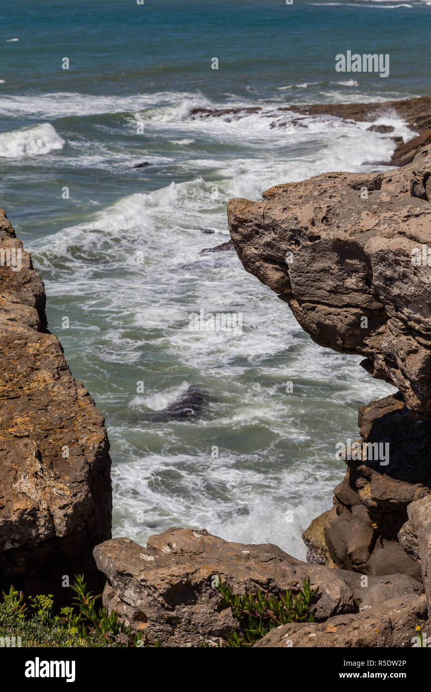 view on coast line rocks in ocean Stock Photo - Alamy