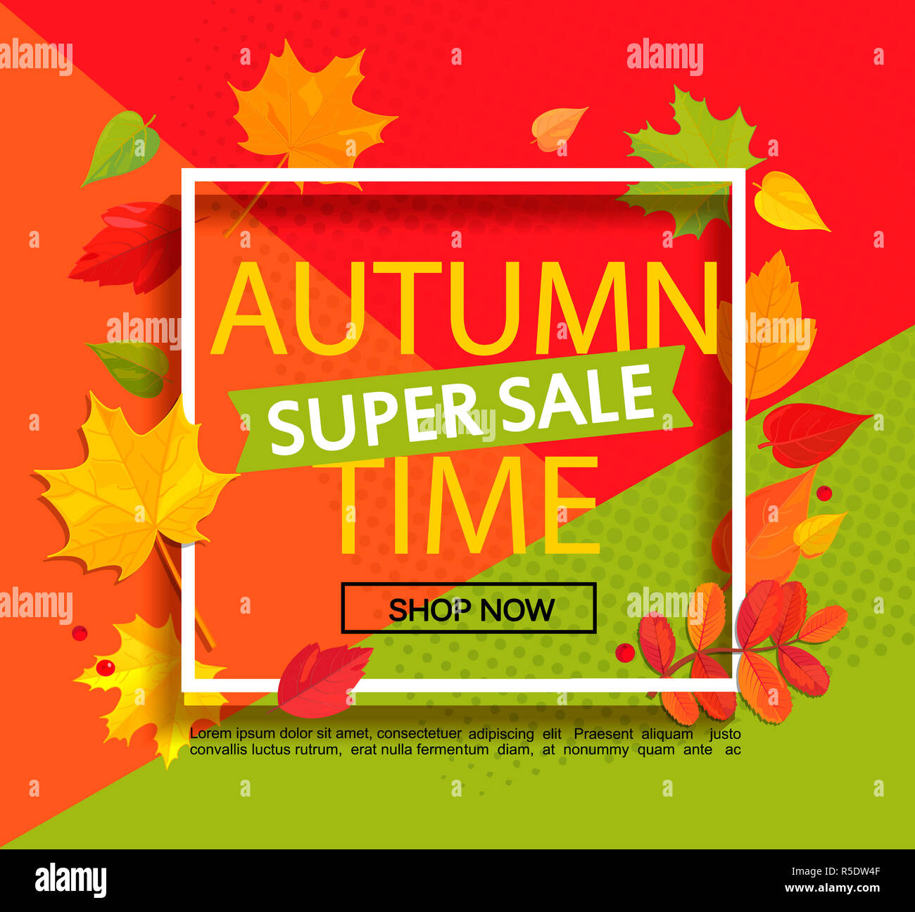Autumn super sale banner Stock Photo - Alamy