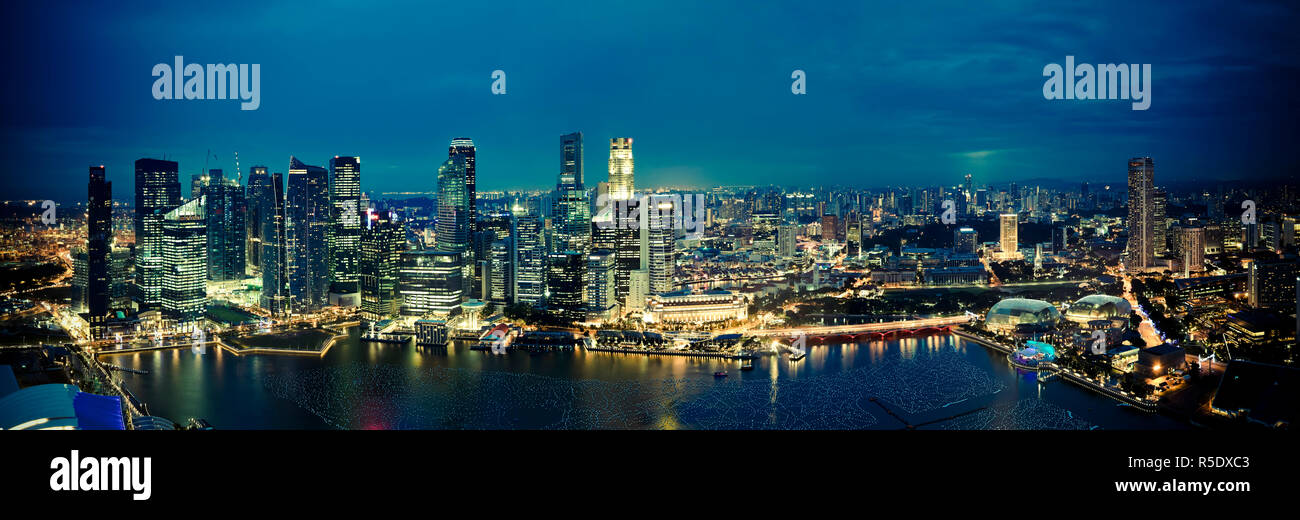 Singapore, Singapore Aerial view of Singapore Skyline Stock Photo - Alamy