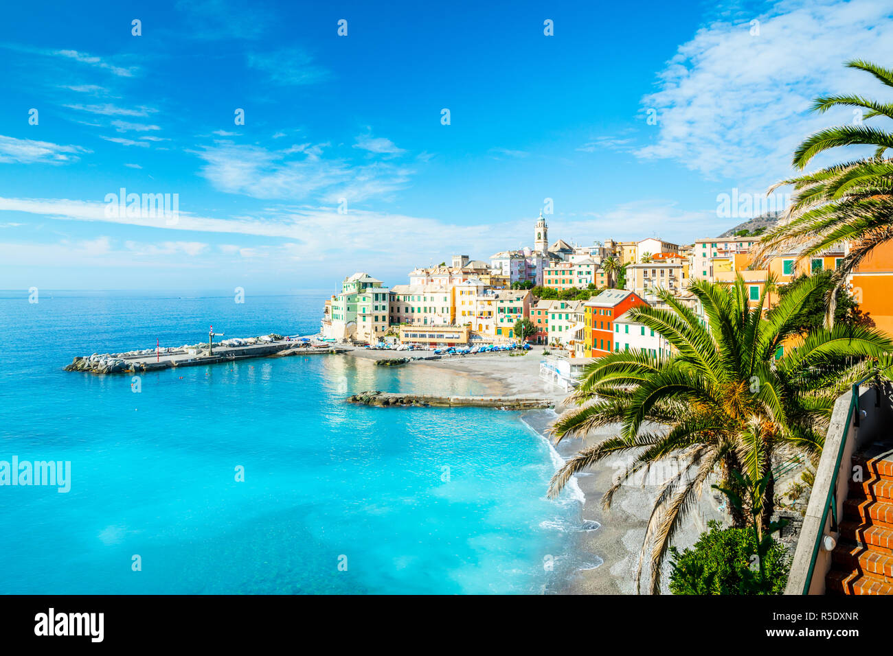 View of Bogliasco. Bogliasco is a ancient fishing village in Italy ...