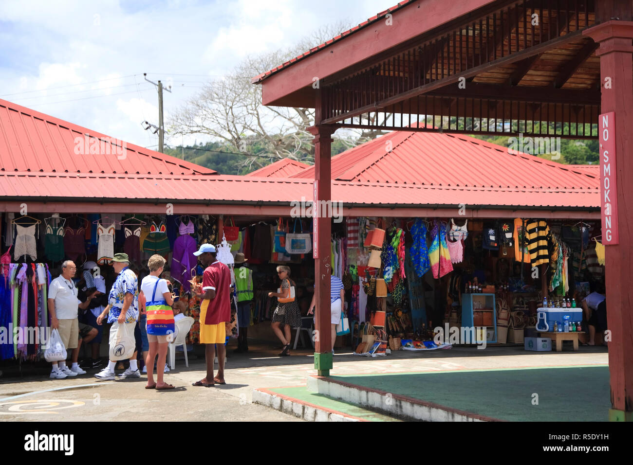 Caribbean, St Lucia, Castries, Castries Craft Market Stock Photo - Alamy