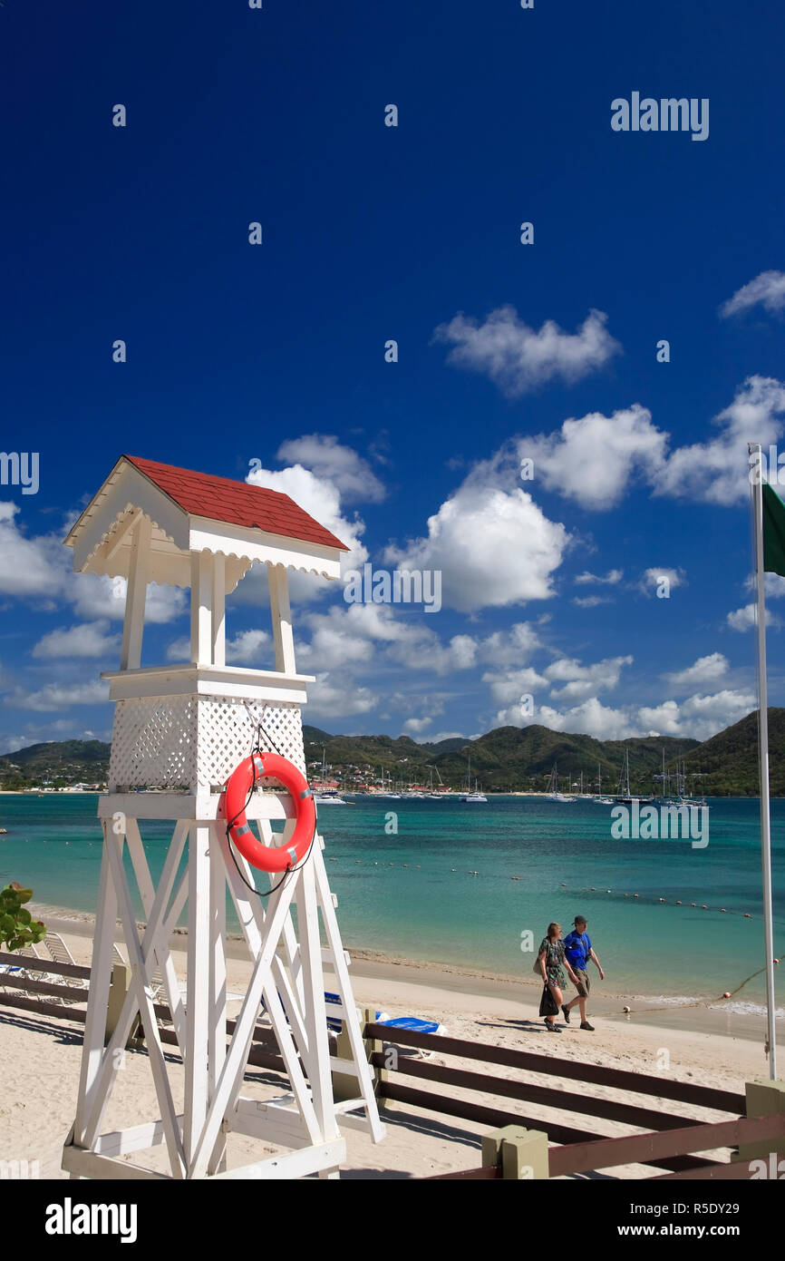 Caribbean, St Lucia, Rodney Bay, Sandals Beach Resort Stock Photo - Alamy