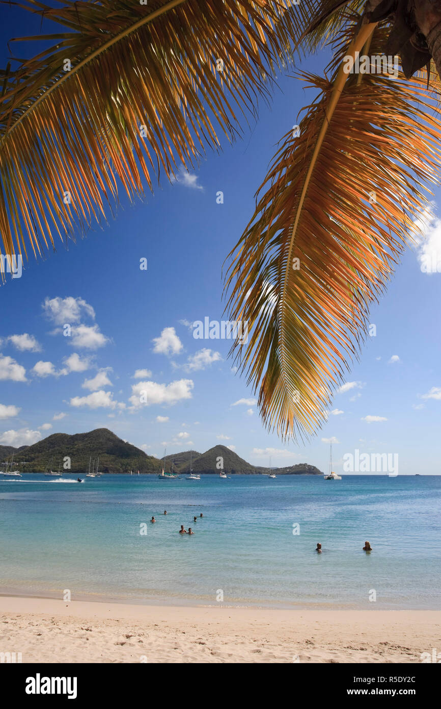 Caribbean, St Lucia, Rodney Bay, Sandals Beach Resort Stock Photo - Alamy