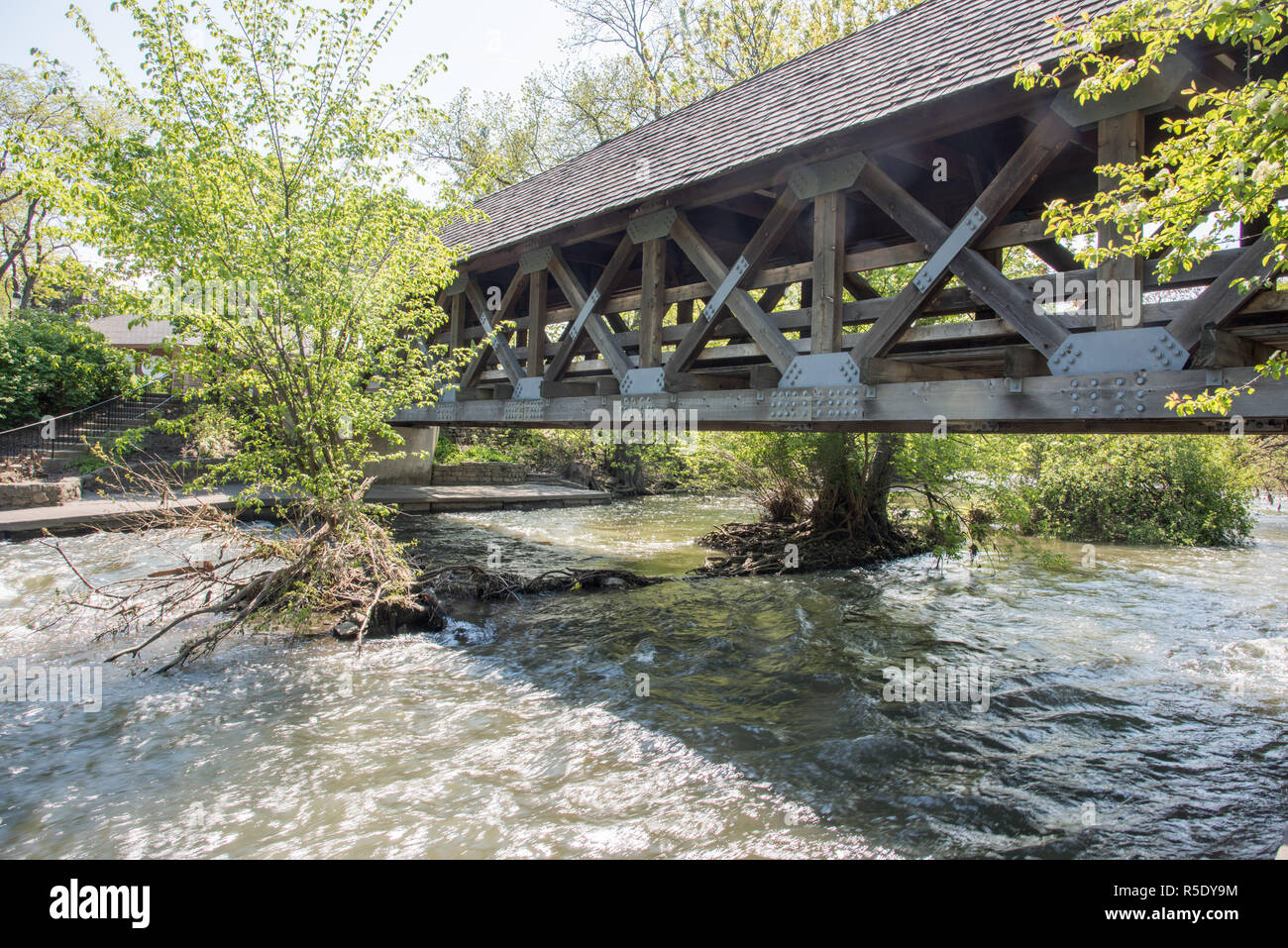 Riverwalk Covered Bridge High Resolution Stock Photography and Images ...