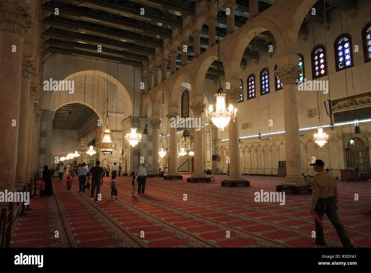 Syria, Damascus, Old, Town, Umayyad Mosque, Prayer Hall Stock Photo - Alamy