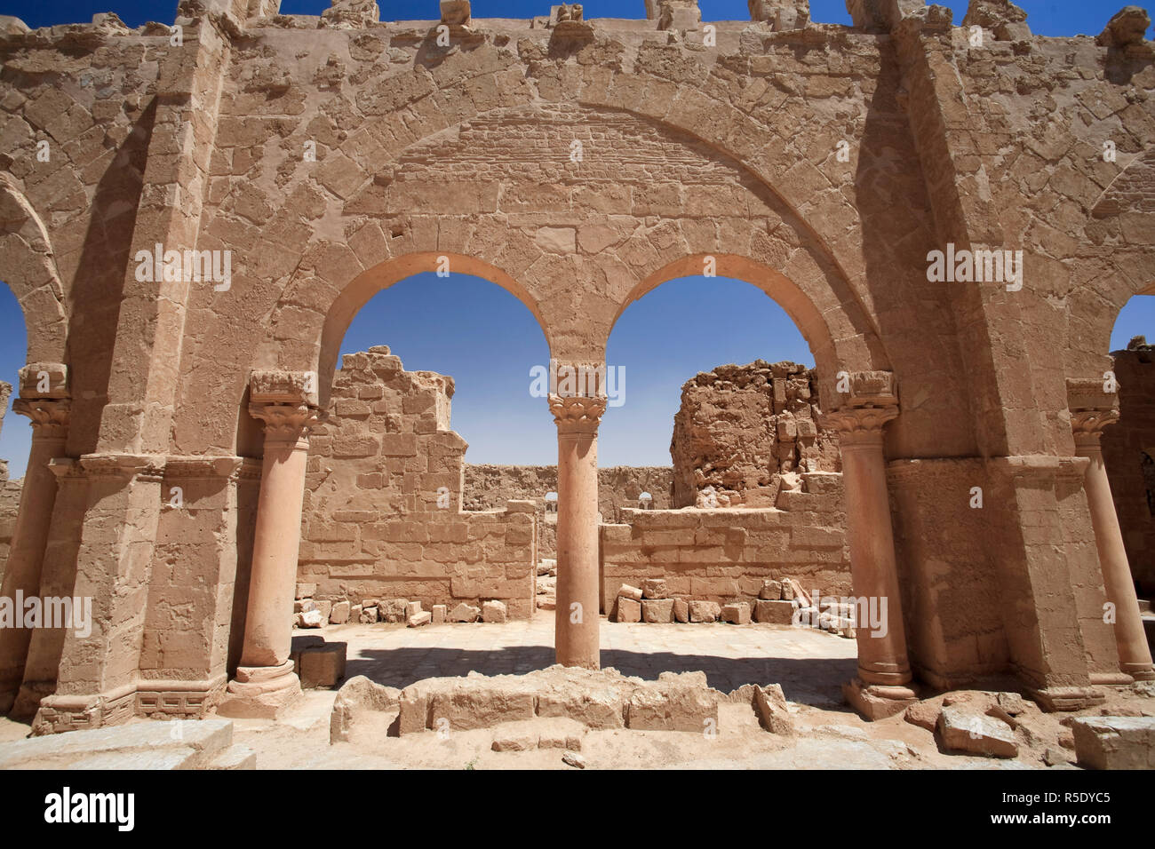 Syria, Central Desert, ruins of ancient Rasafa Walled City (3rd Century ...