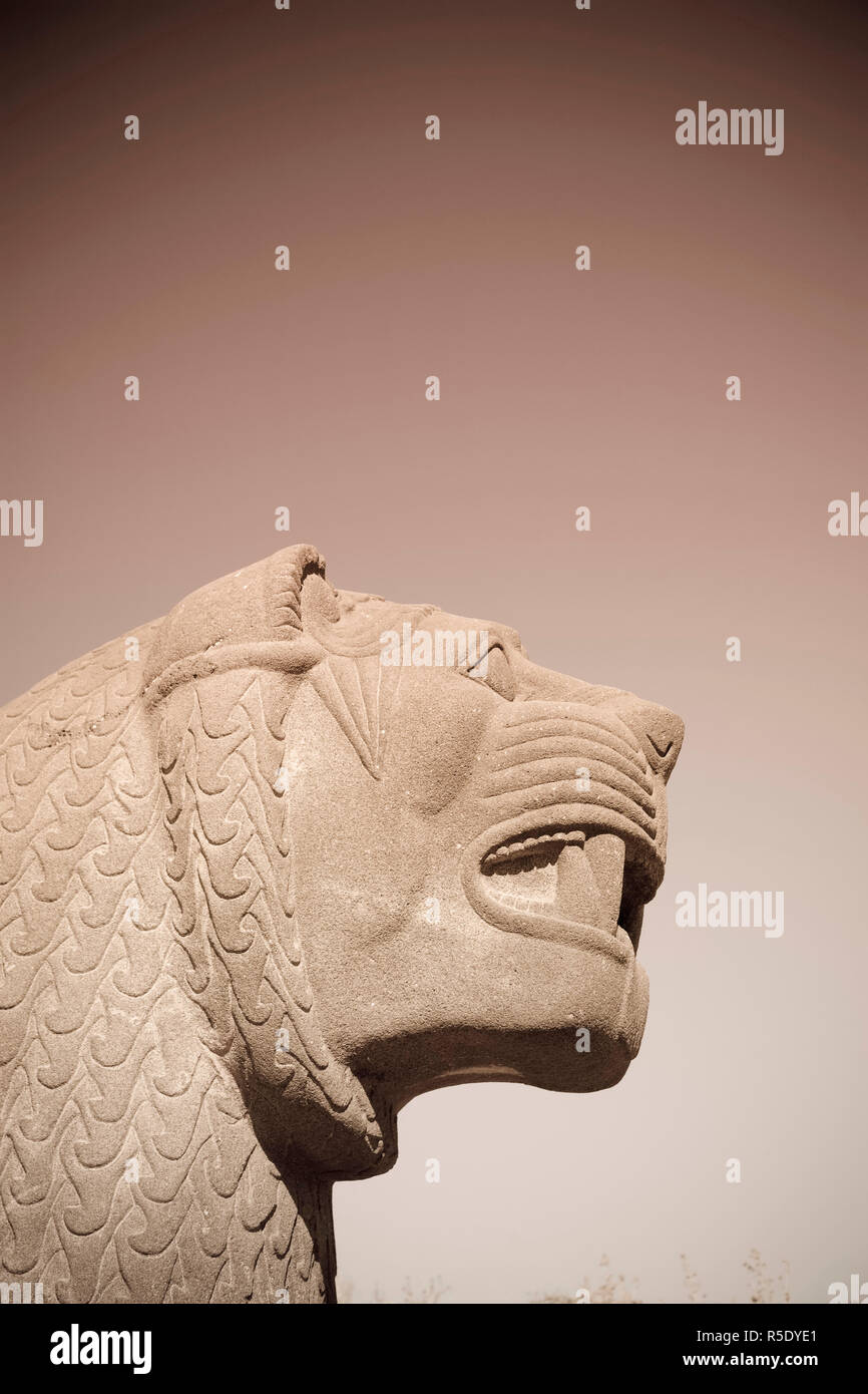 Syria, Aleppo, The 8th BC Century Hittite temple of Ain Dara, Lion ...