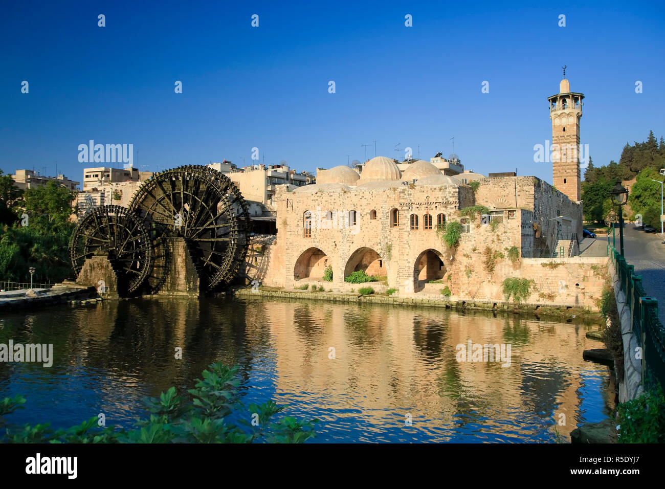 Syria, Hama old Town, An-Nuri Mosque and 13th Century Norias (Water ...