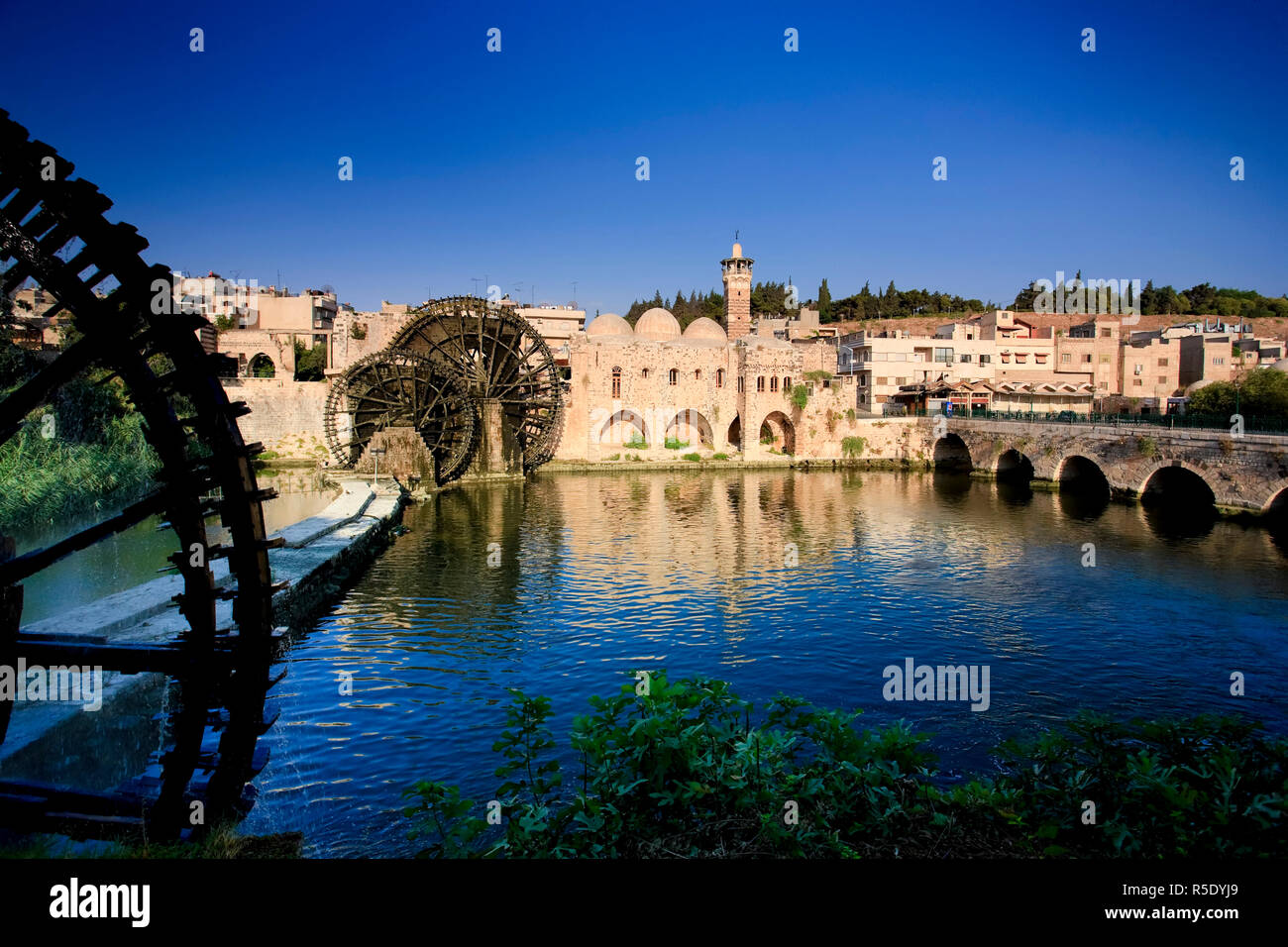 Syria, Hama old Town, An-Nuri Mosque and 13th Century Norias (Water ...