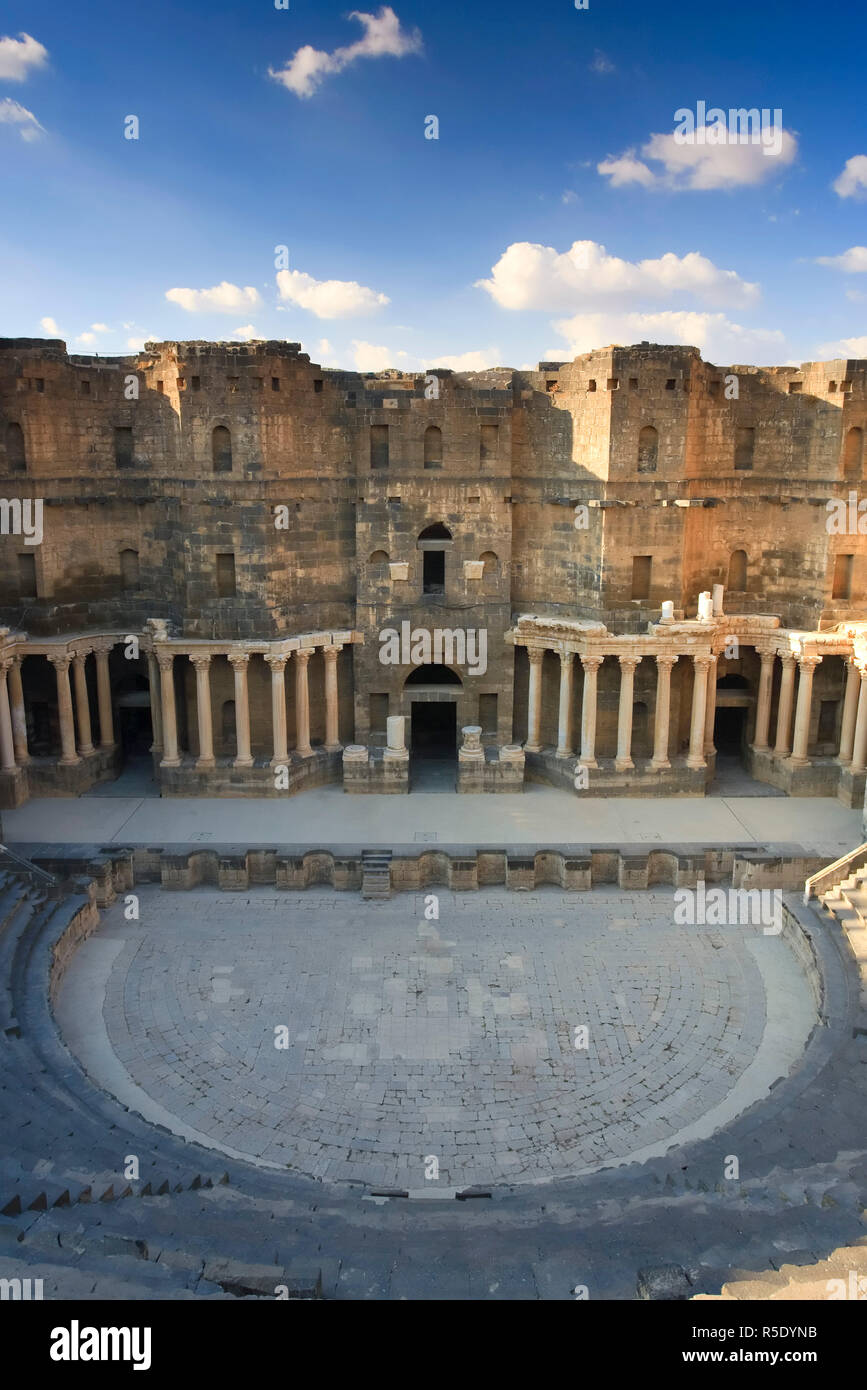 Syria, Bosra, ruins of the ancient Roman town (a UNESCO site), Citadel ...