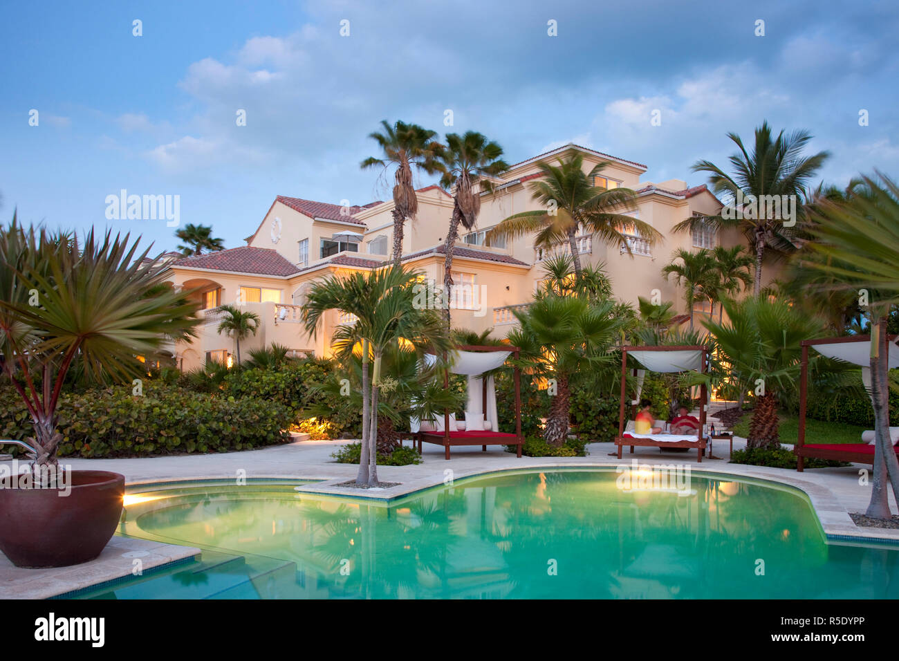Swimming Pool, Grace Bay Club, Providenciales, Turks and Caicos Stock ...