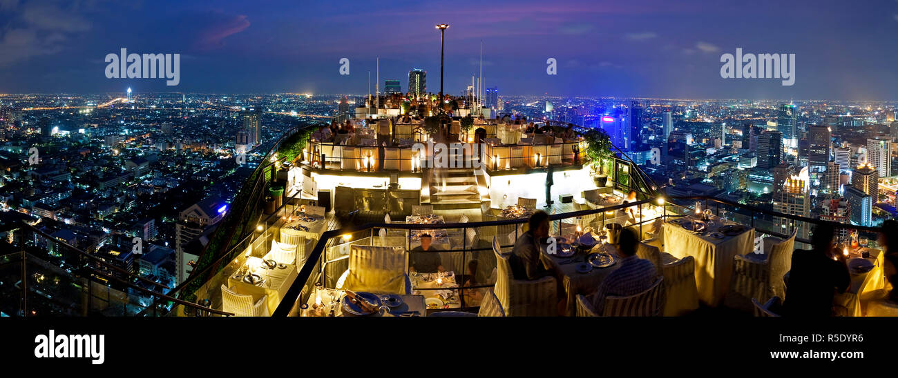 Bangkok City skyline from Vertigo, a bar and restaurant on top of the ...