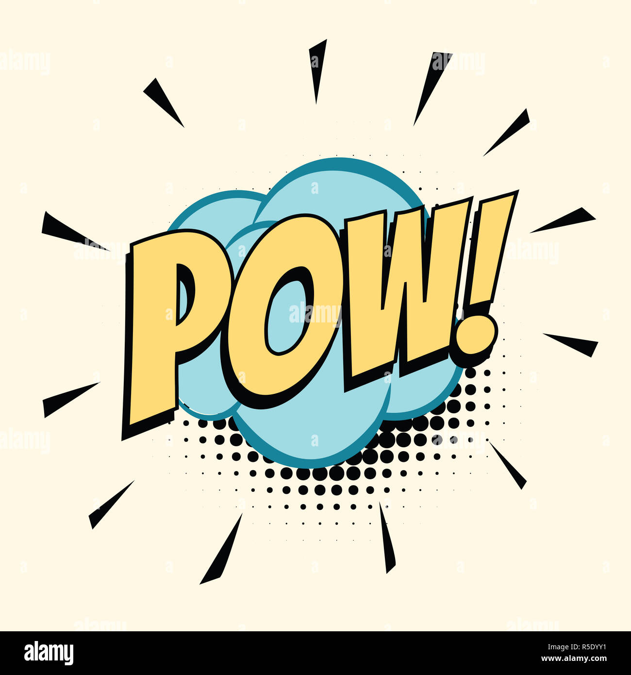 pow comic word Stock Photo - Alamy