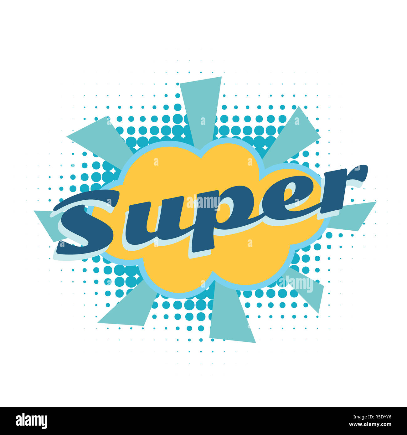 Cartoon illustration super hero word hi-res stock photography and ...