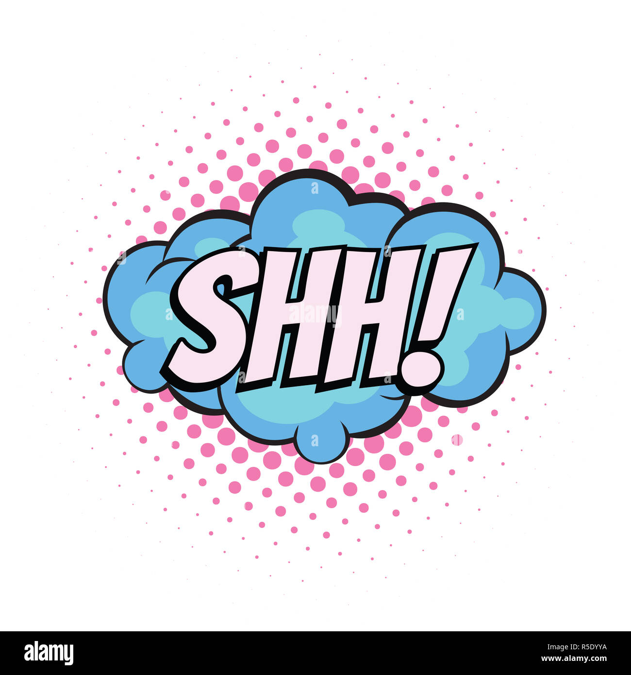 shh comic word Stock Photo - Alamy