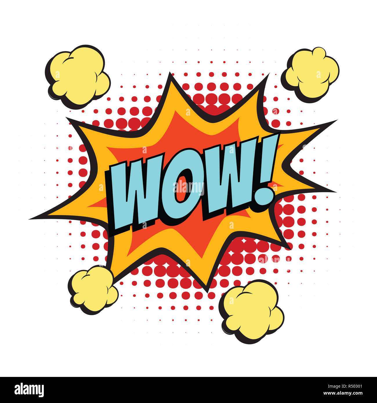 Wow comic explosion blast Cut Out Stock Images & Pictures - Alamy