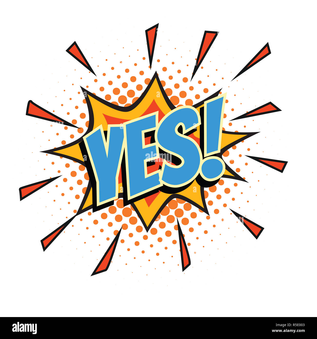 Yes communication bubble cartoon hi-res stock photography and images ...