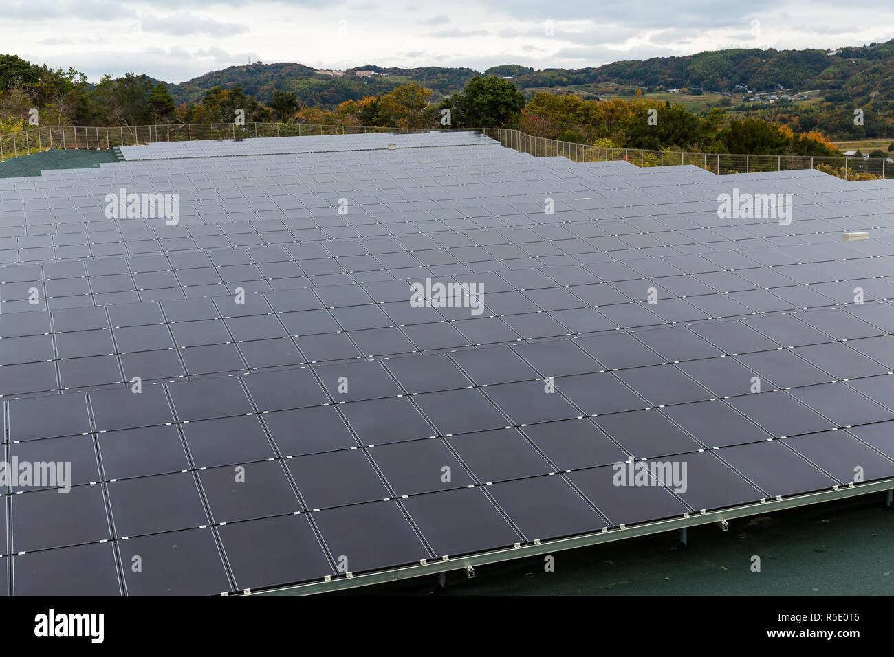 Solar power panel plant Stock Photo - Alamy