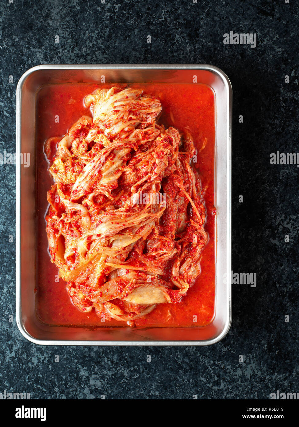 rustic korean fermented cabbage kimchi Stock Photo - Alamy
