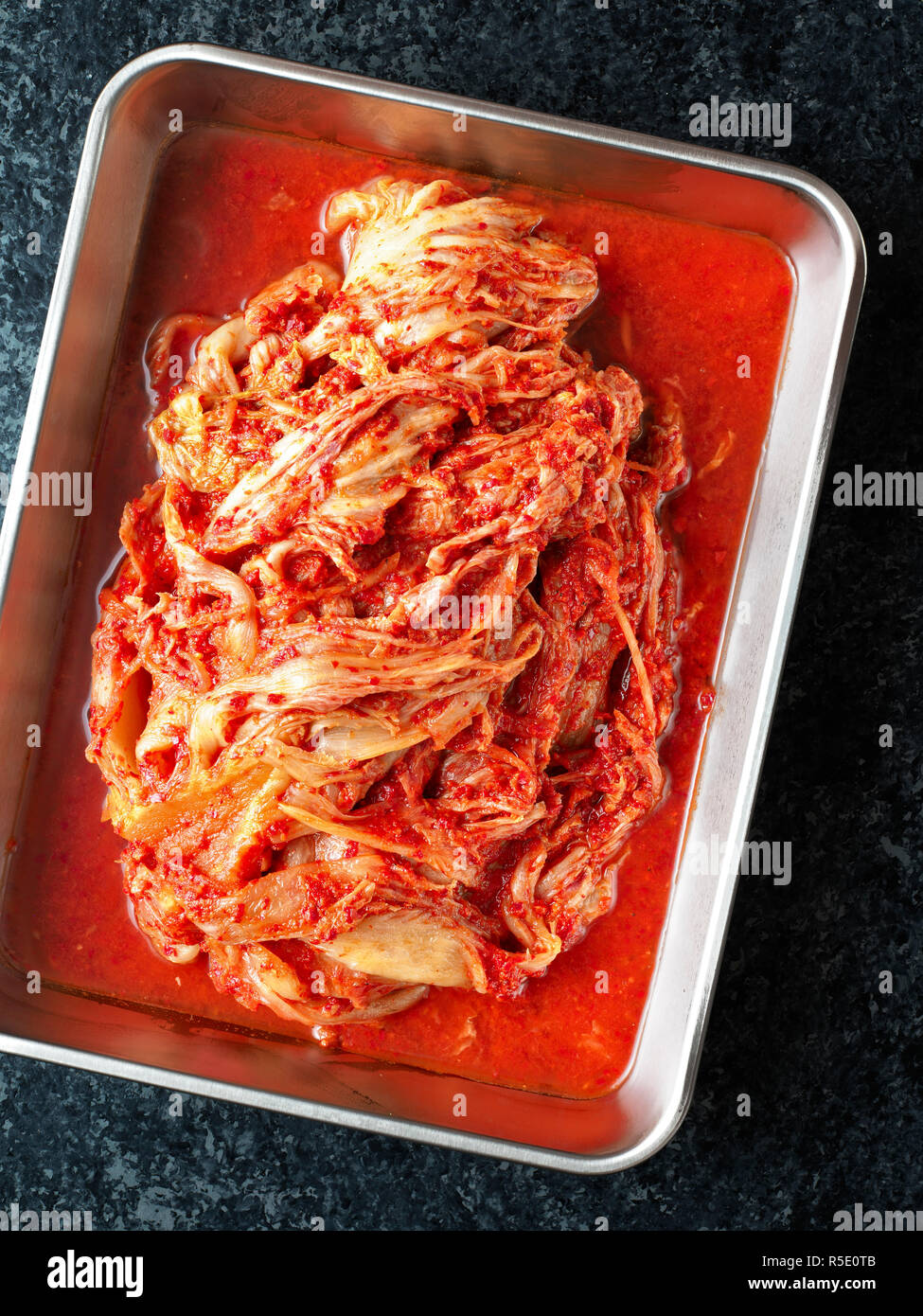 rustic korean fermented cabbage kimchi Stock Photo - Alamy