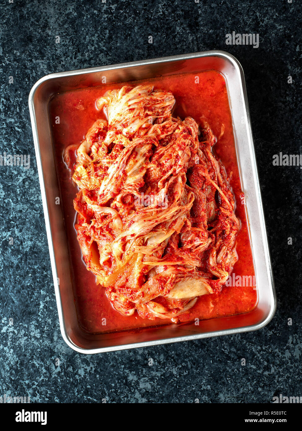 rustic korean fermented cabbage kimchi Stock Photo - Alamy