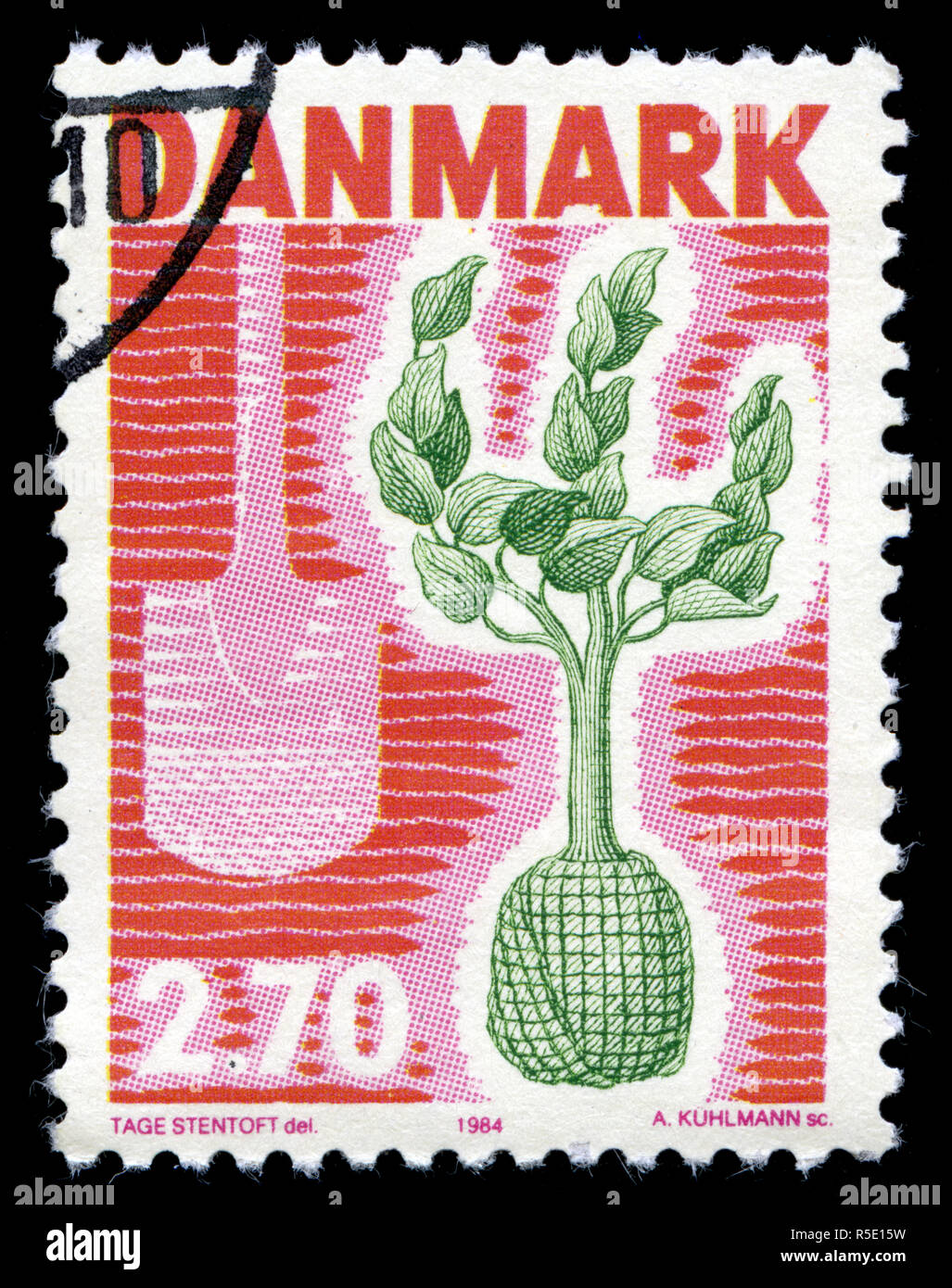 Postage stamp from Denmark in the Tree planting campaign series issued ...