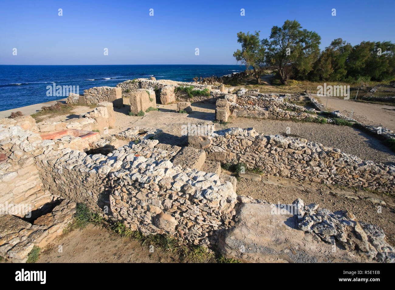 Africa, Tunisia, Ruins of the Punic city of Kerkouane (500 BC circa ...