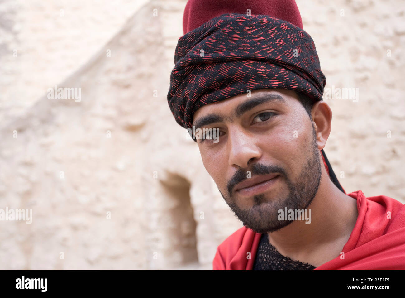 Africa, Tunisia, Monastir, Historic Ribat Fort, Tunisian Actor on movie ...
