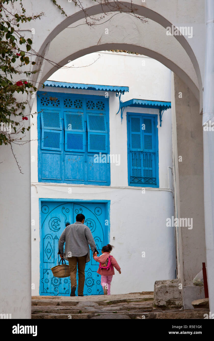Tunisia, Sidi Bou Said, building detail Stock Photo - Alamy