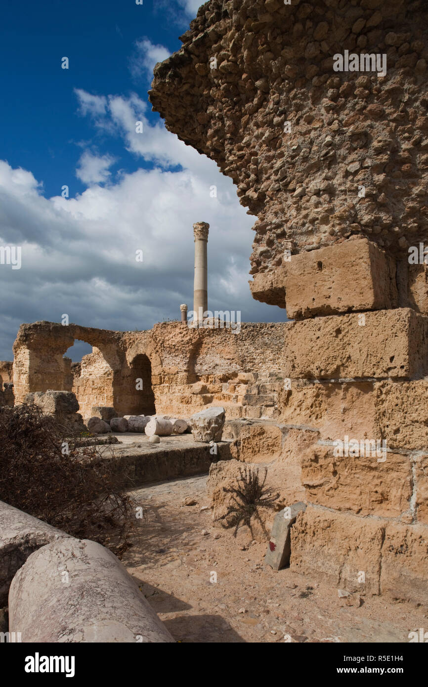 Tunisia, Tunis, Carthage, Roman-era Antonine Baths ruins, 2nd century ...