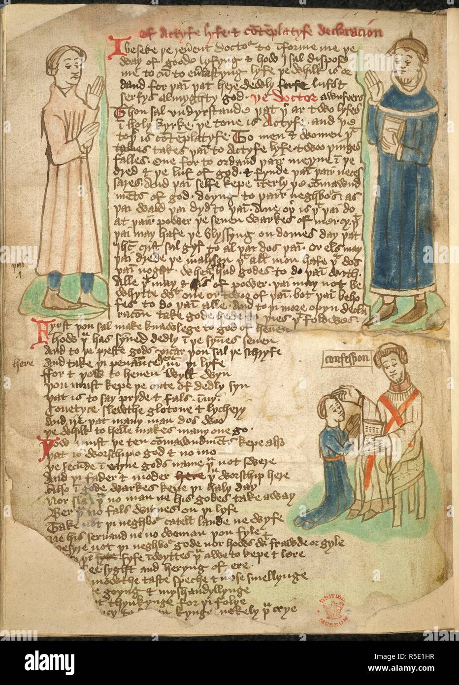 Verses on the Active and the Compemplative Life; priest hearing ...